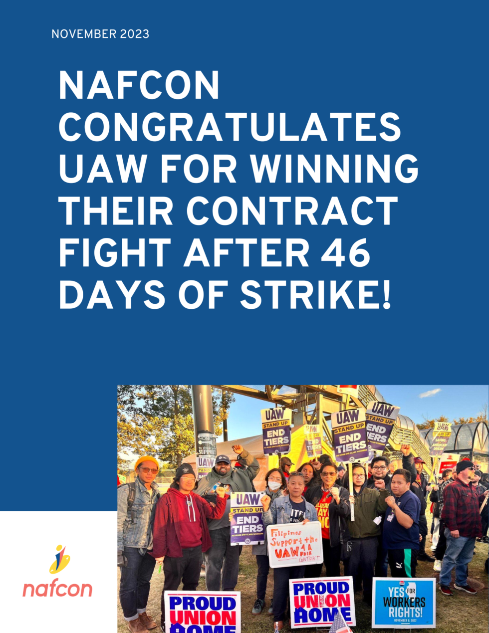 NAFCON CONGRATULATES UAW for winning their contract fight after 46 days ...